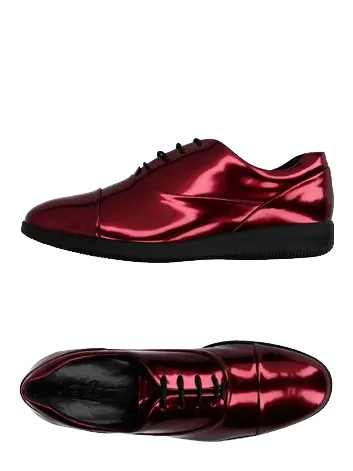 Hogan Leather Lace-up Oxford Shoes - Red
