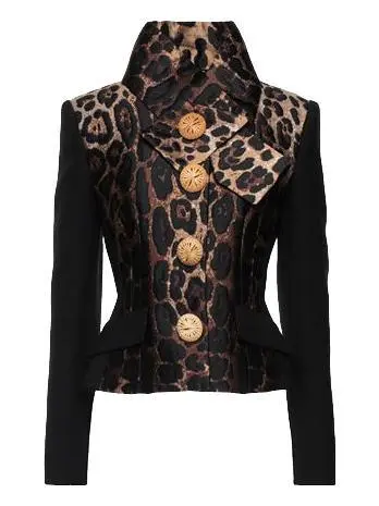 Dolce & Gabbana Blazer Size Wool, Polyester, Silk, Metallic Fiber - Black
