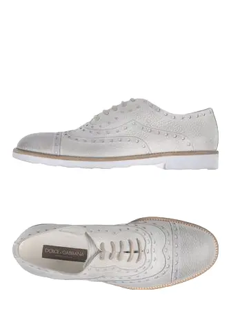 Dolce & Gabbana Leather Oxford Shoes - Grey