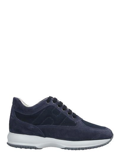 Hogan Soft Leather And Textile Sneakers - Blue