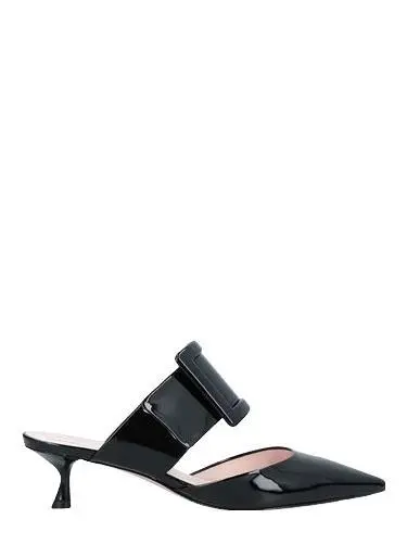 ROGER VIVIER Leather Mules & Clogs - Black