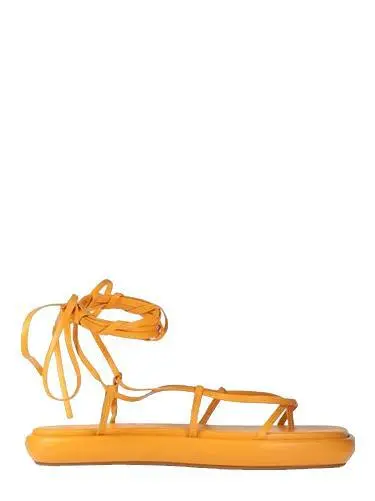 ILIO SMERALDO Leather Thong Sandals - Mandarin