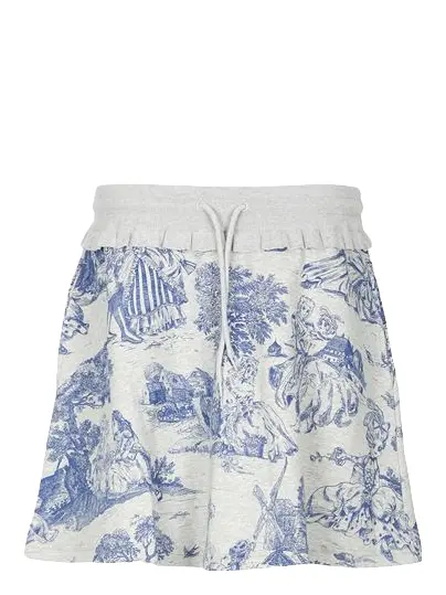 Moschino Cartoon Print Mini Skirt - Grey