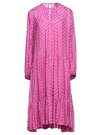 L' AUTRE CHOSE Flared Midi Dress - Pink