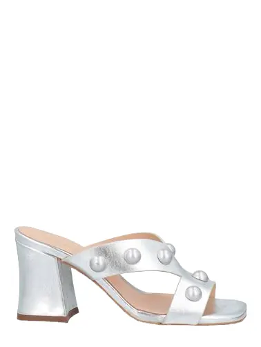 FORMENTINI Leather Heeled Sandals - Silver