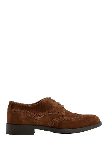 LEONARDO PRINCIPI Split Leather Lace-up Shoes - Brown
