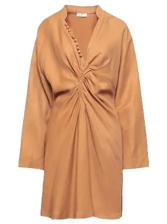 Sandro Mini Shirt Dress - Camel