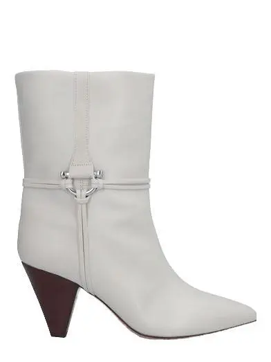 Isabel Marant Calfskin Ankle Boots - White