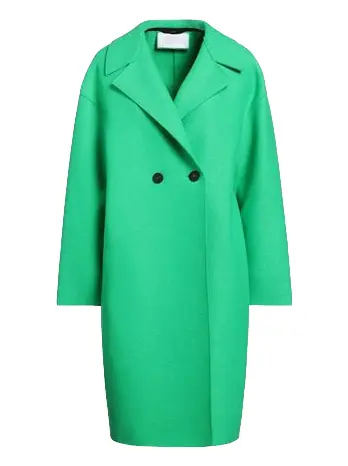Harris Wharf London Double-breasted Virgin Wool Coat - Green