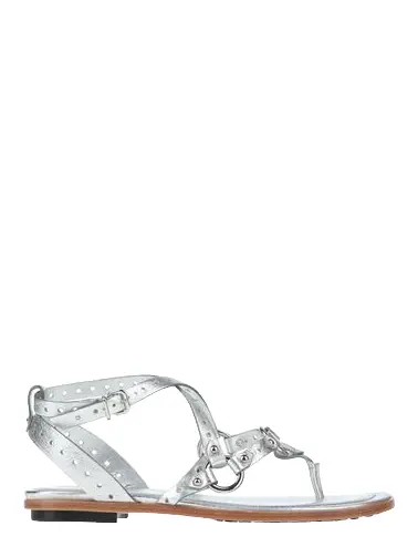 TOD'S Thong Sandals - Silver