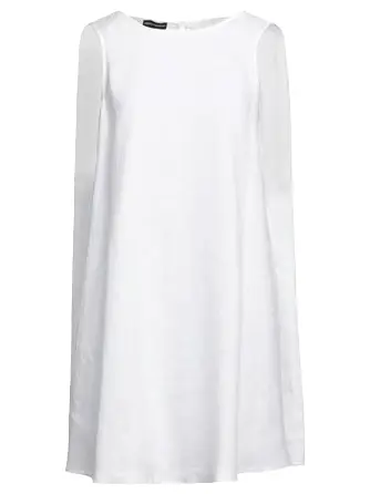 Emporio Armani Mini Linen Dress - White