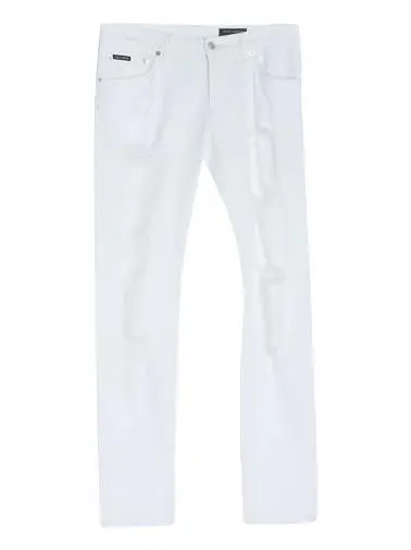 Dolce & Gabbana Cotton-elastane Slim Fit Jeans - White
