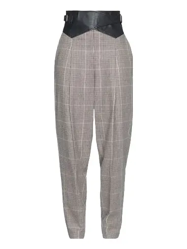 TWINSET Tapered Glen Plaid Pants - Beige