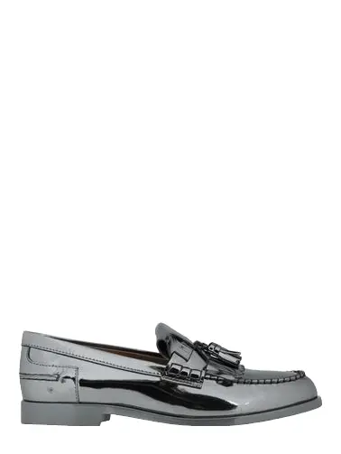 TOD'S Soft Leather Loafers - Silver