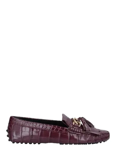 TOD'S Leather Loafers - Purple