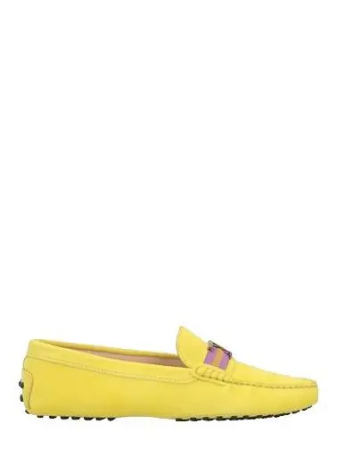 TOD'S Suede Effect Loafers - Yellow