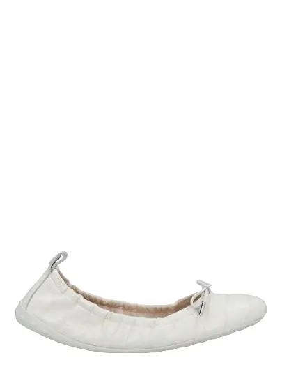 TOD'S Leather Ballet Flats - White