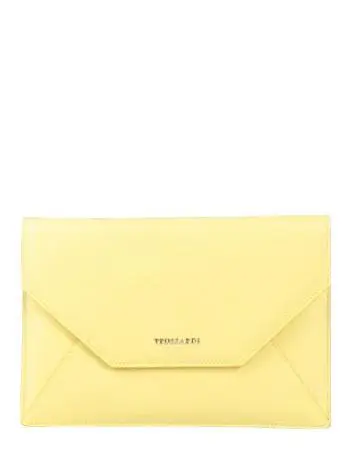 TRUSSARDI Textured Leather Clutch - Yellow