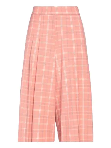 SEMICOUTURE Wide Leg Tartan Pants - Pink