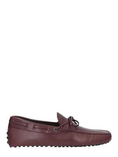 TOD'S Leather Loafers - Maroon