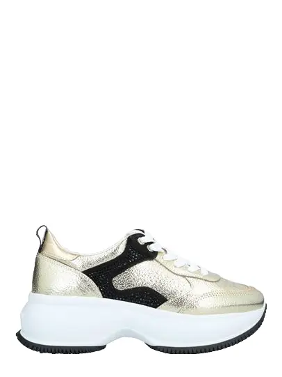 Hogan Leather Sneakers - Gold