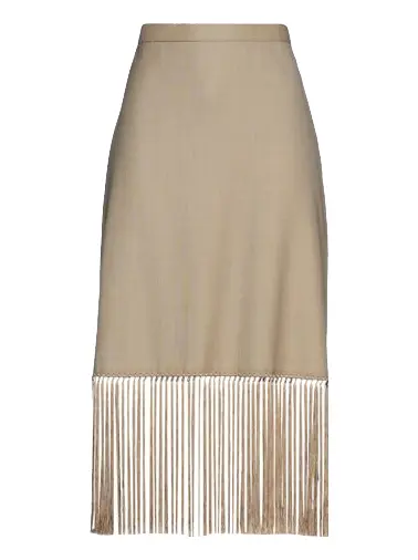 Burberry Flared Midi Skirt - Beige