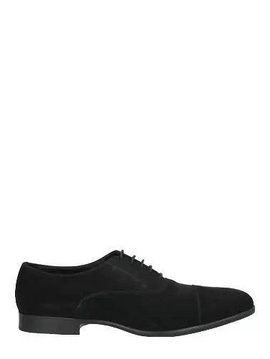 DOUCAL'S Lace-up Suede Oxford Shoes - Black