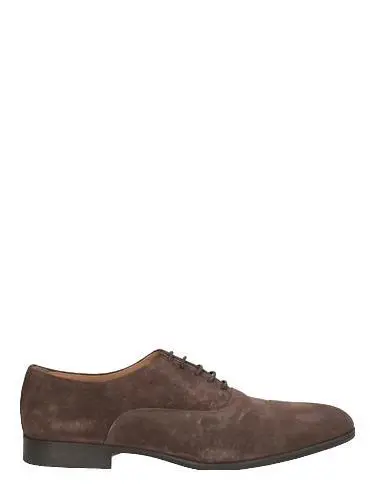 DOUCAL'S Lace-up Suede Oxford Shoes - Brown