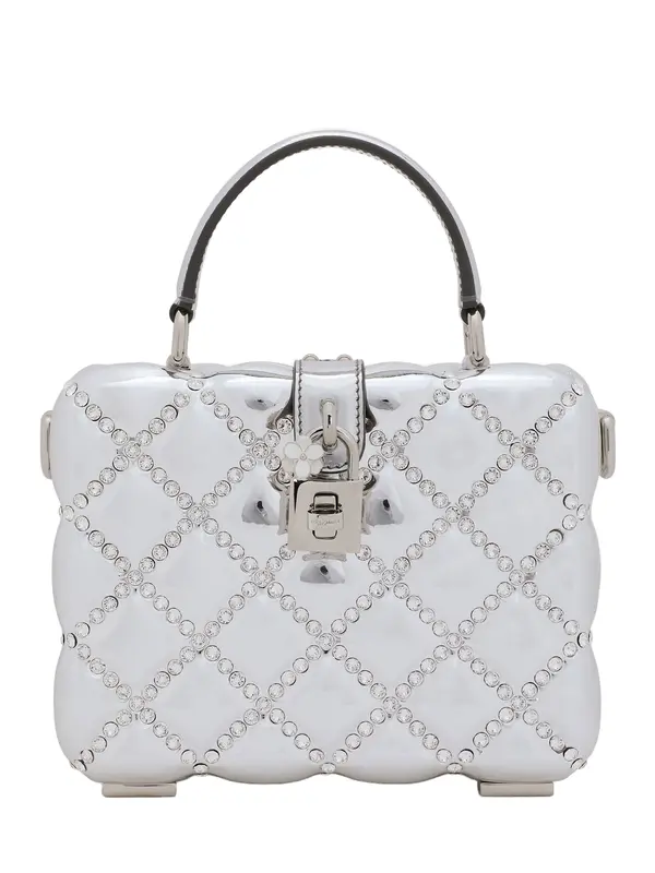 Dolce & Gabbana Resin Box Bag With Rhinestones - Silver