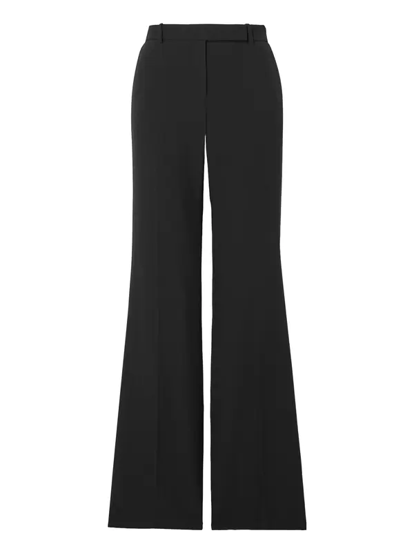 Alexander McQueen Crepe Bootcut Trousers - Black