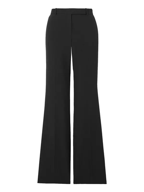 Alexander McQueen Crepe Bootcut Trousers - Black