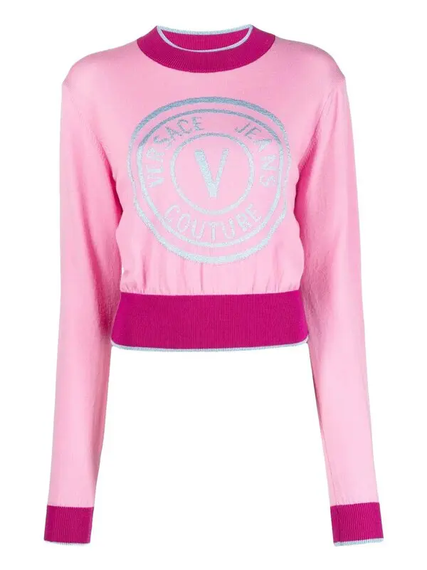 Versace Logo-print Jumper - Pink