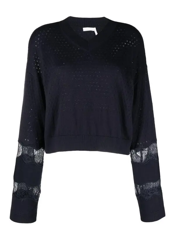 See By Chloé Puff-sleeve Jumper - Blue