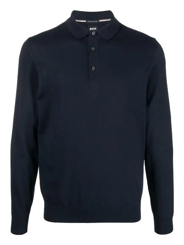 BOSS Long-sleeve Polo Shirt - Blue