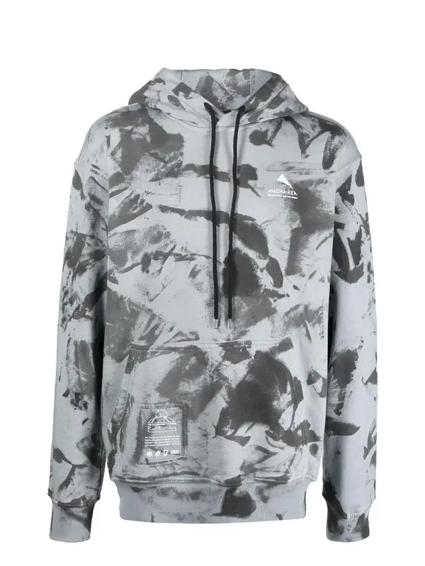 MAUNA KEA Graphic Print Hoodie - Grey