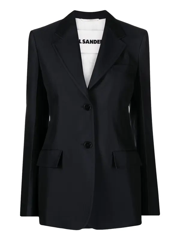 JIL SANDER Tailored Single-breasted Blazer - Blue