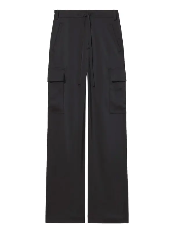 Proenza Schouler White Label Drawstring Cargo Trousers - Black