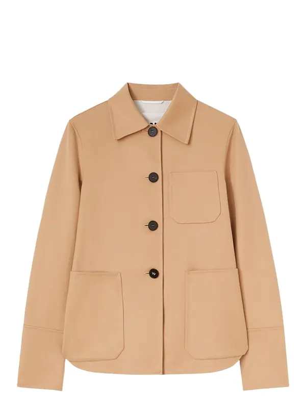 JIL SANDER Cashmere Shirt Jacket - Brown