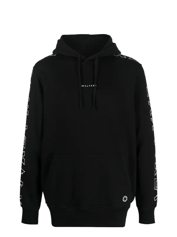 1017 Alyx 9sm Logo-print Hoodie - Black