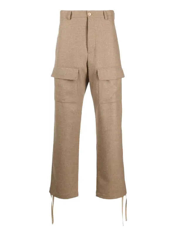 Kenzo Logo-patch Cargo Trousers - Neutrals