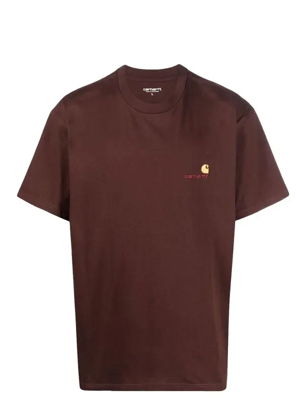 Carhartt Work In Progress Logo-embroidered Cotton T-shirt - Brown
