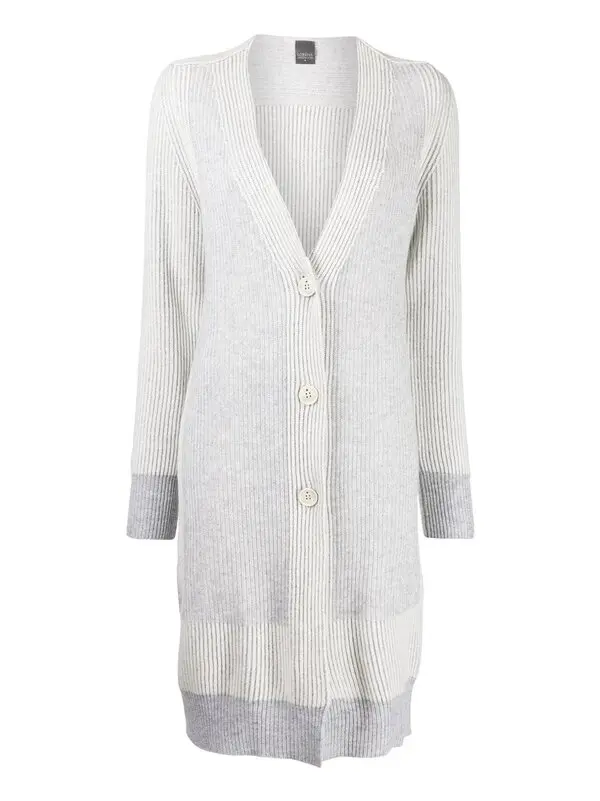 Lorena Antoniazzi V-neck Buttoned Cardigan Coat - Grey