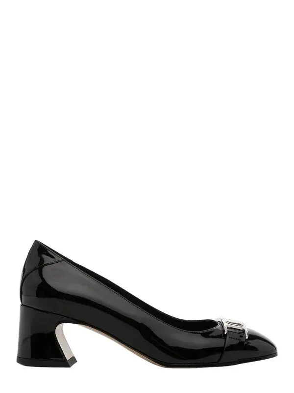 FERRAGAMO Gancini Plaque Pumps - Black
