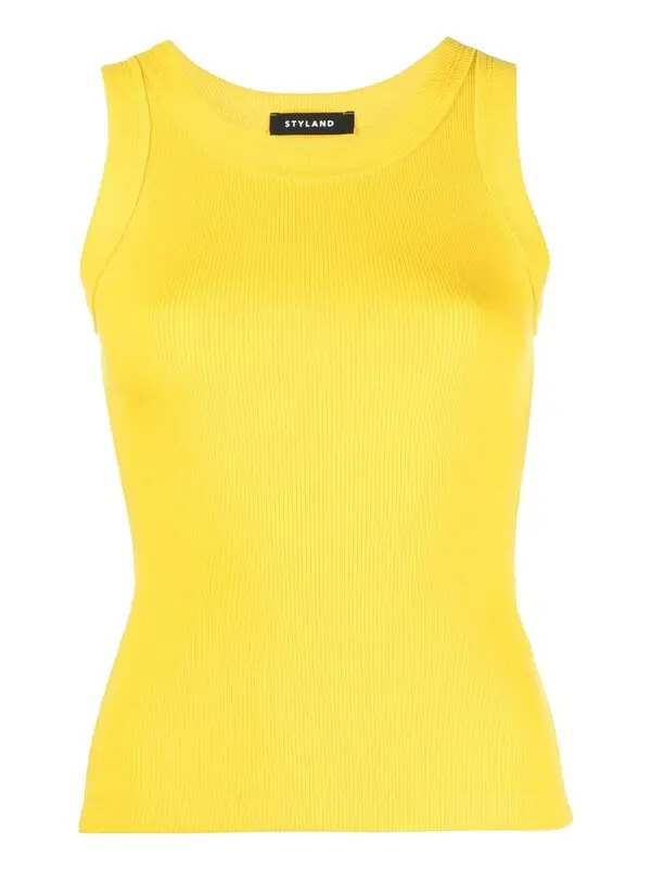 STYLAND Organic-cotton Vest-top - Yellow