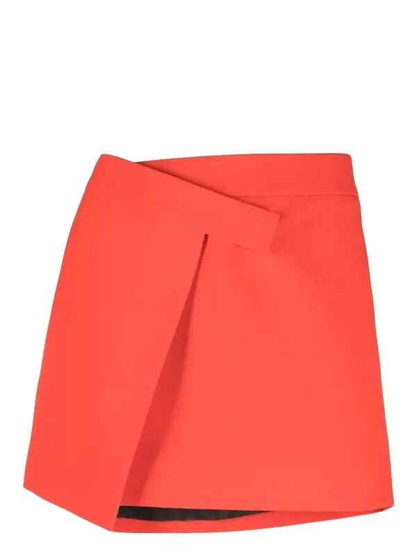 Attico Cloe Asymmetric Miniskirt - Red