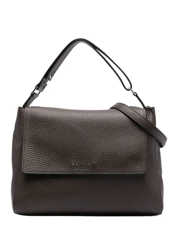 ORTIGNI Leather Shoulder Bag - Brown