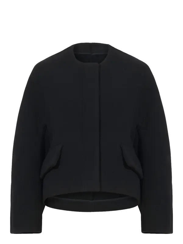 Proenza Schouler Melton Wool Boxy Jacket - Black