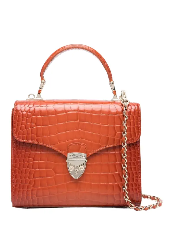ASPINAL OF LONDON Mini Mayfair Top-handle Bag - Orange