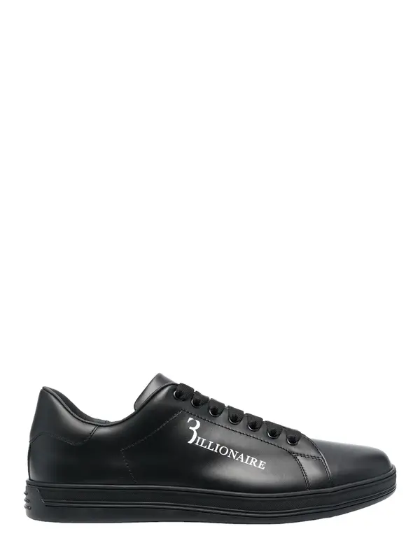 BILLIONAIRE Logo-print Low-top Sneakers - Black