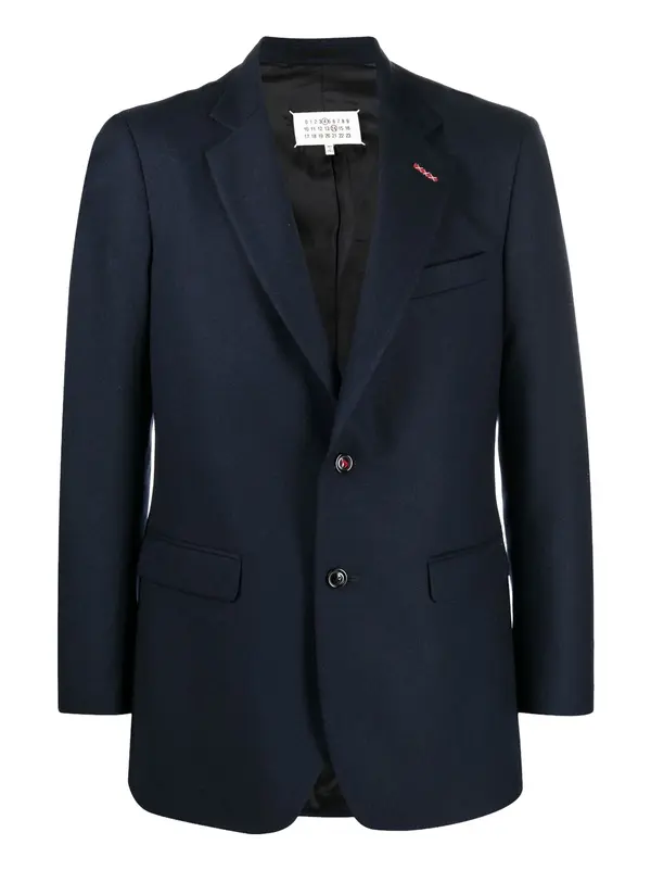 MAISON MARGIELA Single-breasted Twill Blazer - Blue